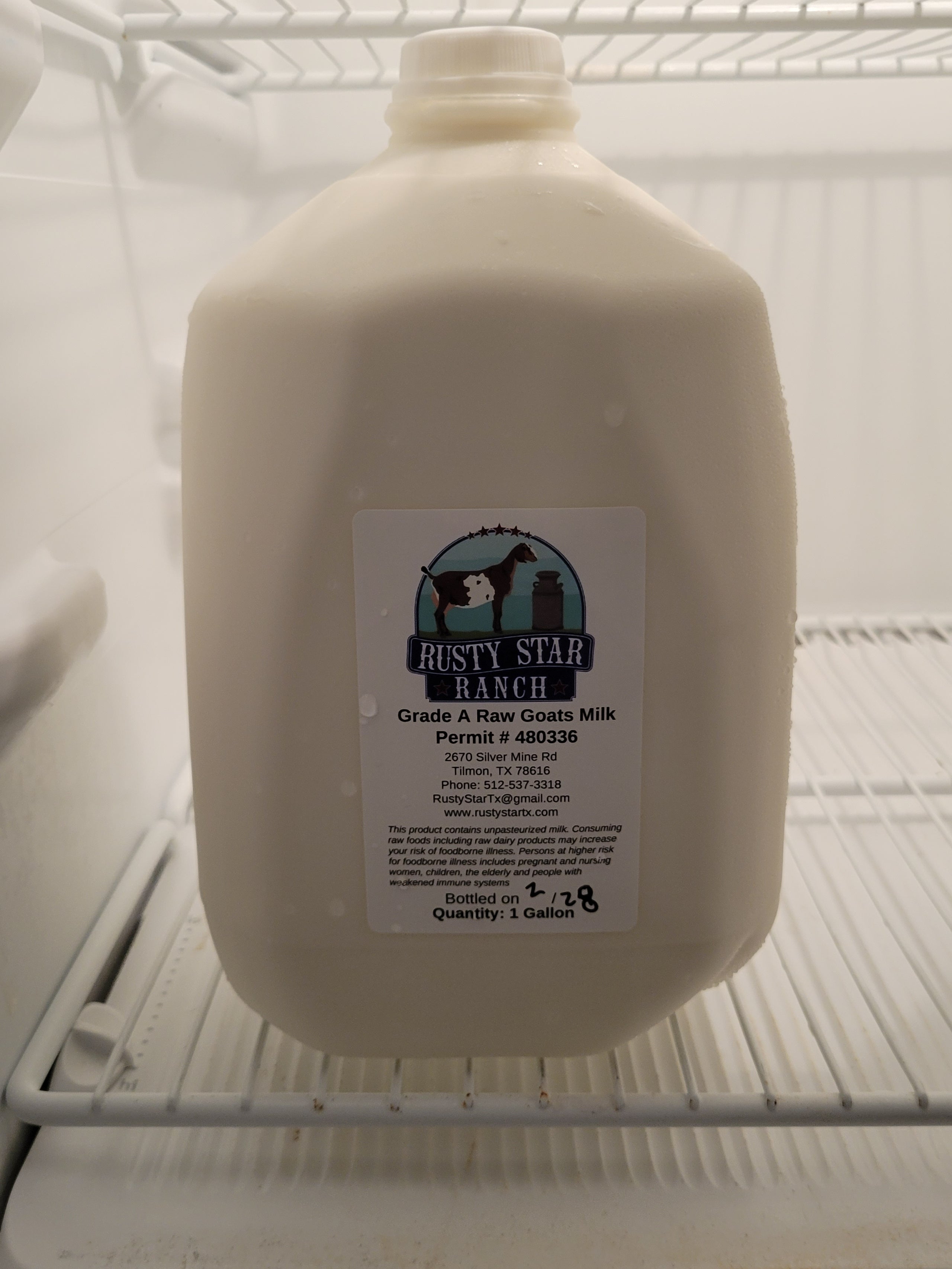 Gallon Raw Goats Milk | Rusty Star Ranch